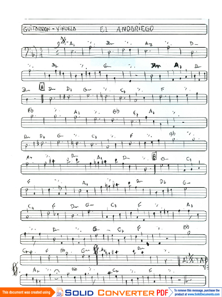 El Andariego - Alejandro Fernández | PDF