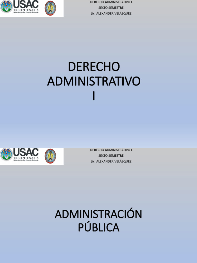 Derecho Admnistrativo I Usac-1-15 | PDF | Administración Pública | Ley ...