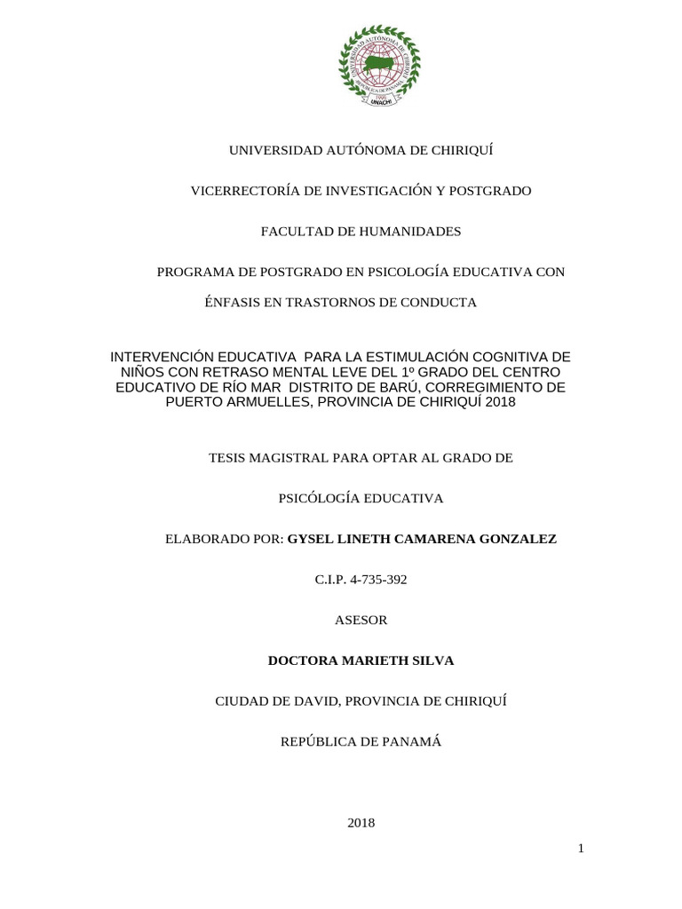 Retraso Mental Leve - Copia - Copia | PDF | Discapacidad intelectual ...