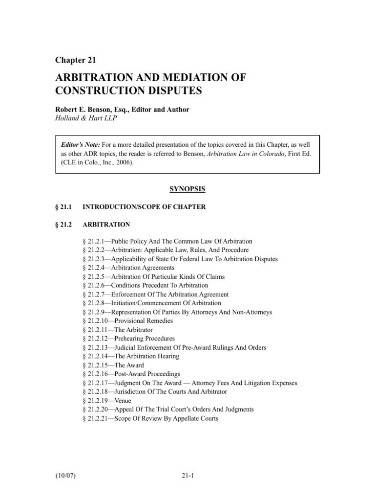 21 Chap21 | PDF | Arbitration | Alternative Dispute Resolution