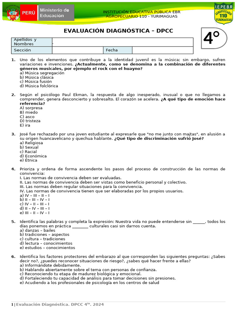 E.D. DPCC 4to 2024 | PDF