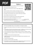 Evolution Station Cards BIOLOGY COMPLETE WORSHEET ASSIGNMENT ANSWERS ...