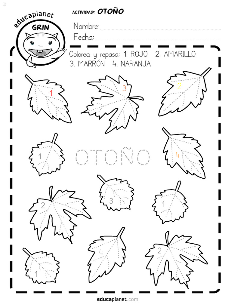 Colorea los Colores del Otoño | PDF