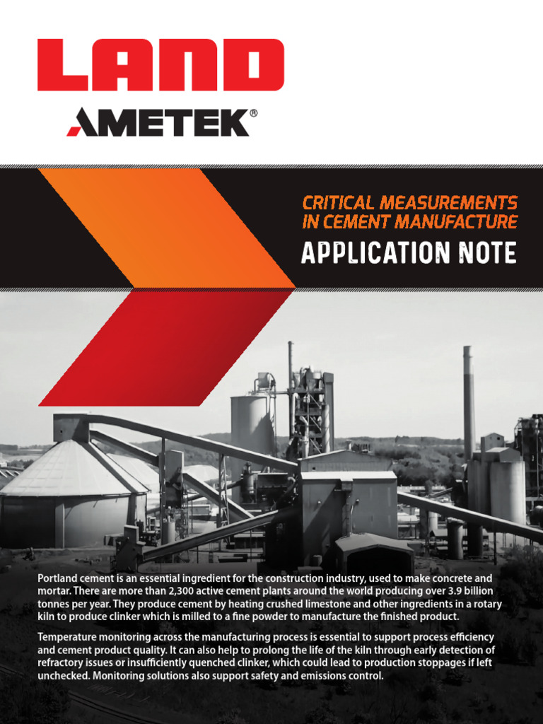 Ametek Land Application Note Temperature Measurement in Cement Manufacturing Rev3 en | PDF ...