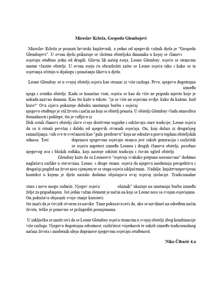 Interpretacijski esej | PDF