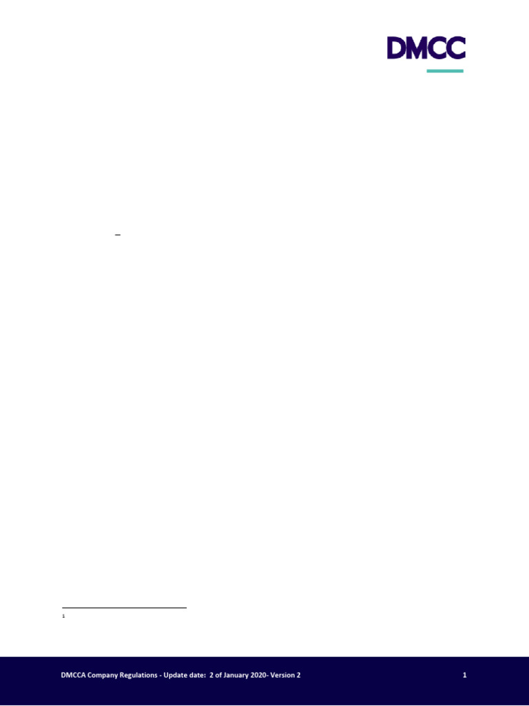 DMCCA Company Regulations Overview | PDF | Liquidation | Insolvency