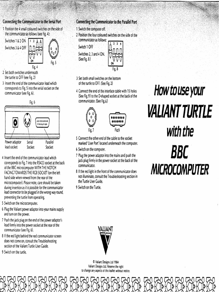 How To Use Your Valiant Turtle With The BBC Microcomputer | PDF