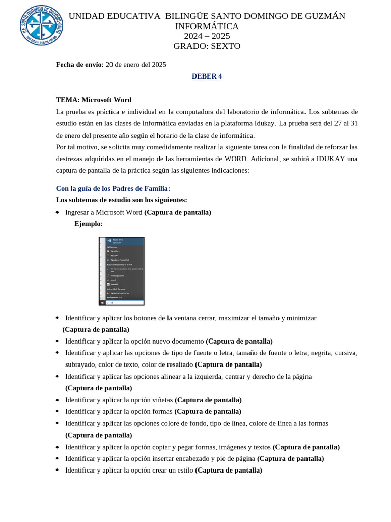 6°-clase-deber-n°-4-trimestre-2-informática | PDF | Software | Informática