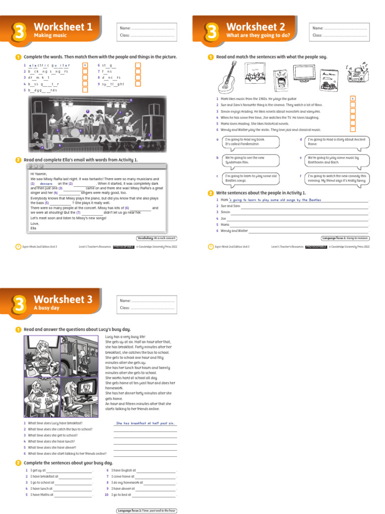 6th U3 Worksheets - Language | PDF