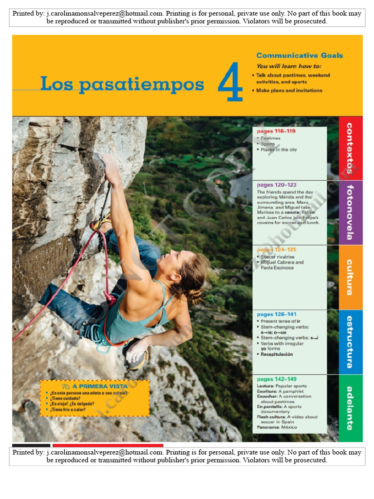 Vistas Leccion 4 | PDF