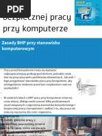 BHP Oraz Zasady Porządkowe Pracowni Komputerowej | PDF