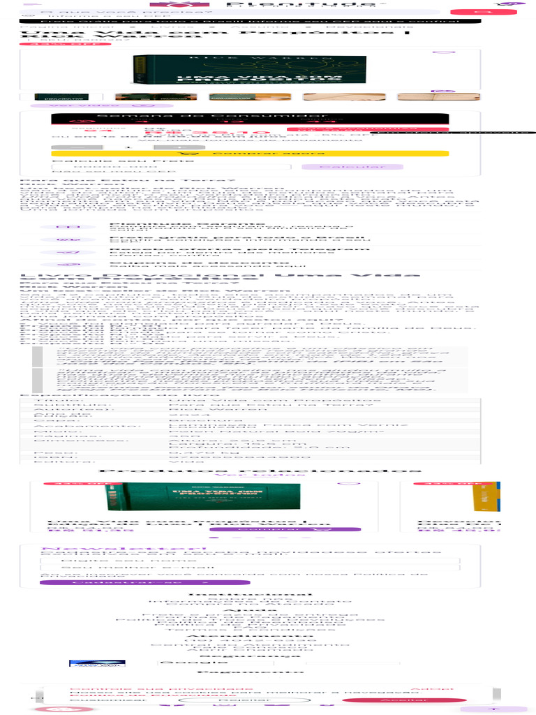 Uma Vida Com Propósitos Rick Warren | PDF