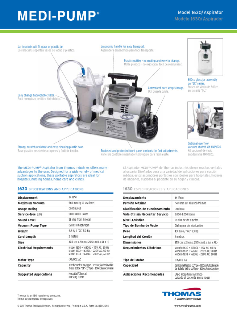 Ficha Tecnica Succionador Thomas | PDF | Naturaleza | Gases