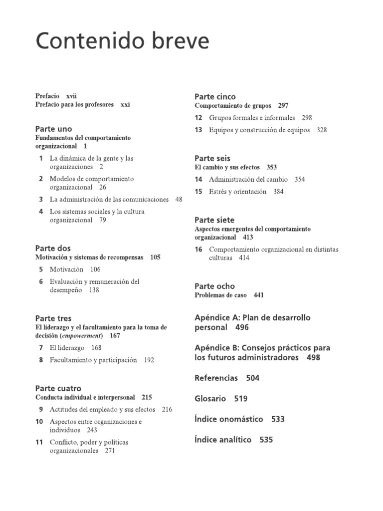 Indice Libro Newstrom | PDF