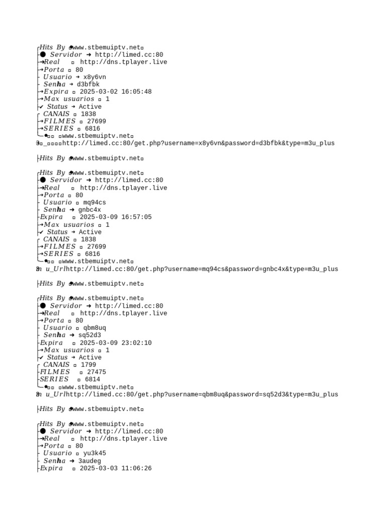 Limed cc+M3u+Playlist+Xtream+Codes | PDF