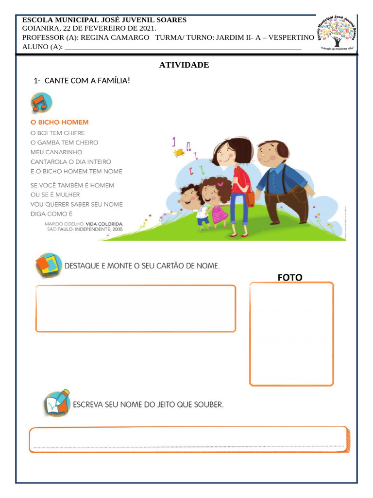 Ativ. 1 -O bicho homem 22.02 | PDF