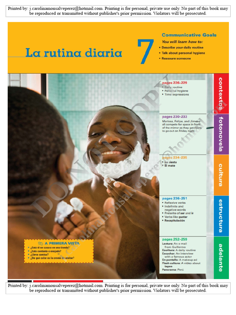 Vistas Leccion 7 | PDF