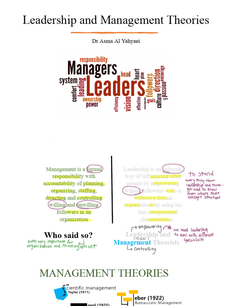 Lecture 2 Leadership and Management Theories ...