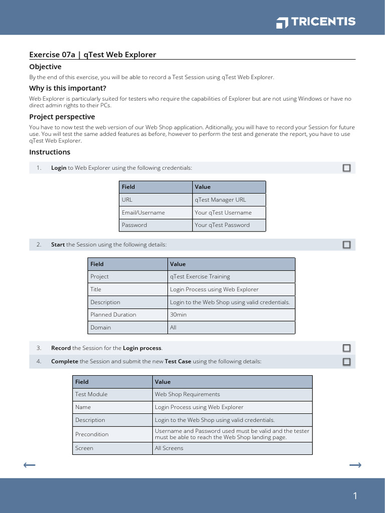 qTest Web Explorer Session Recording Guide | PDF | World Wide Web ...