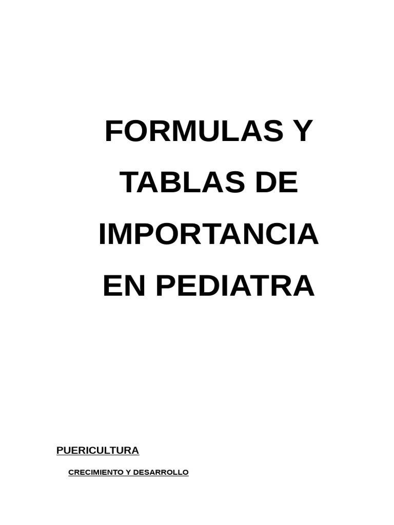 Formulas Utiles Ped | PDF