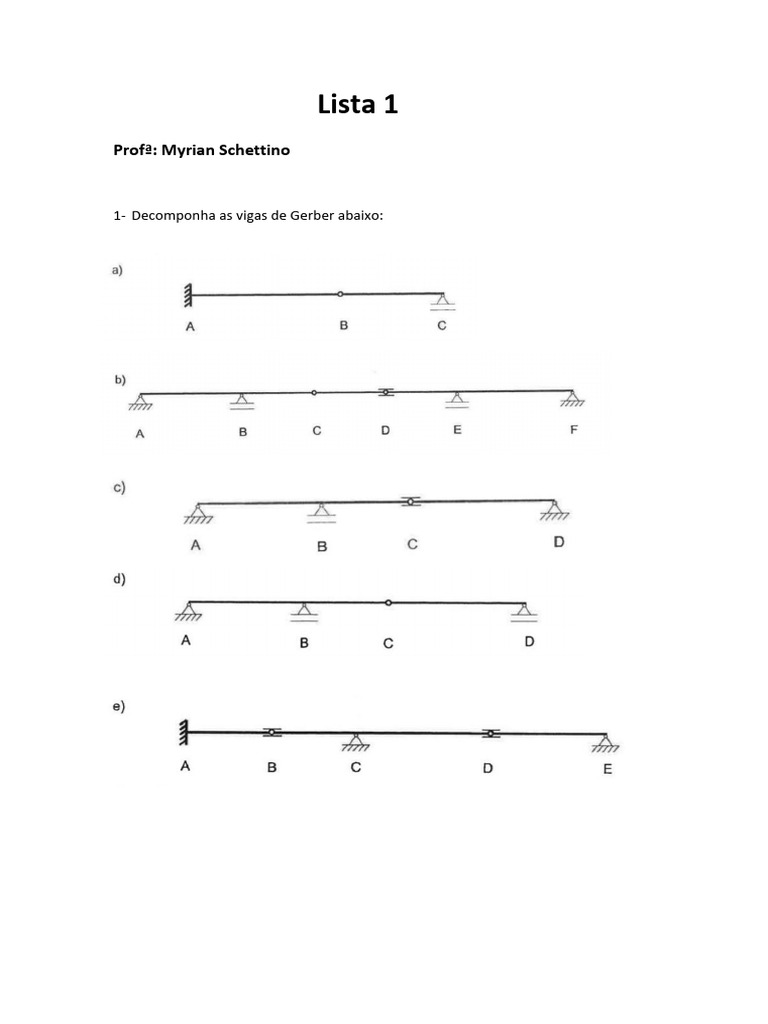 Lista 1 - 2025-Resmat | PDF