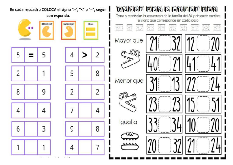 Signo de Comparación Basico | PDF