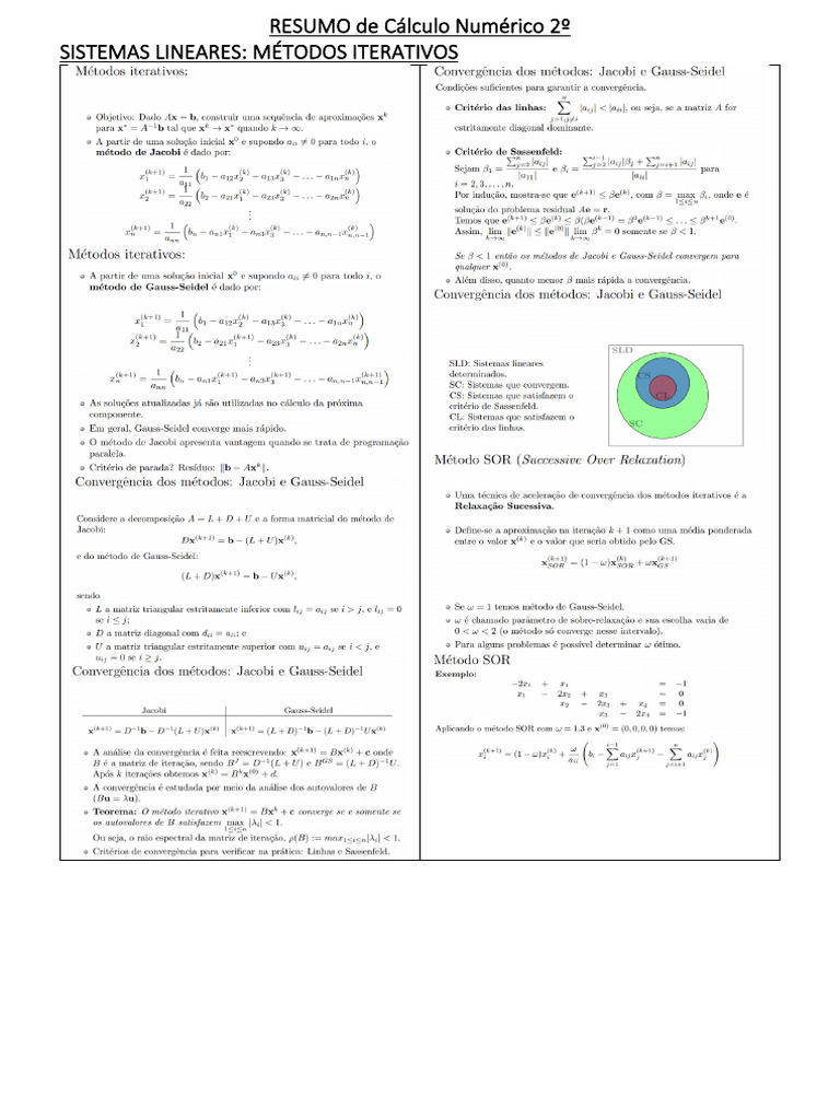 SUPER RESUMO de Calc Num 2º | PDF