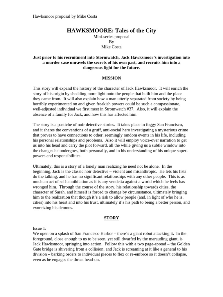 Hawksmoor-Proposal | PDF