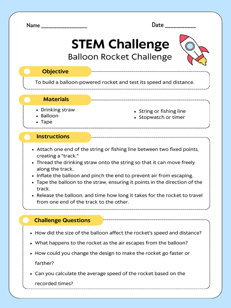 Stem Challenge Pdf