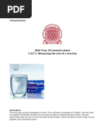 Effervescent Tablet Reaction Study | PDF | Experiment | Chemical Reactions