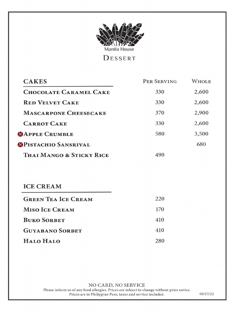 Dessert A4 031722 PRICE ADJUSTED (Single Page) | PDF
