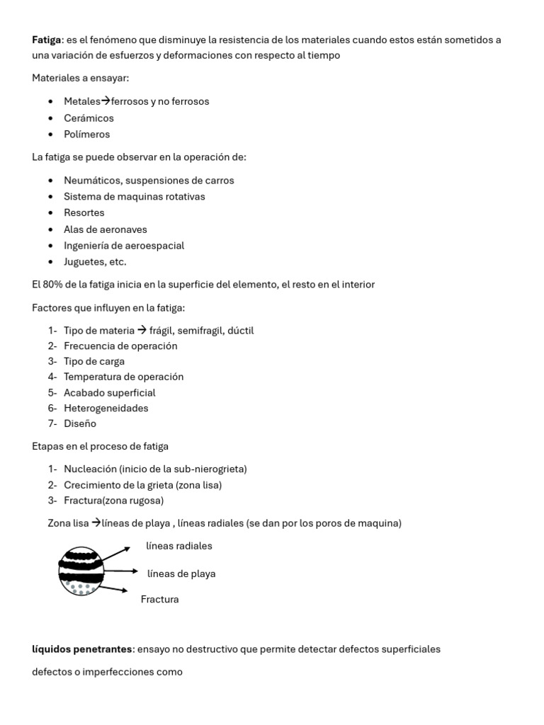 Repaso M | PDF | Fatiga (material) | Fractura