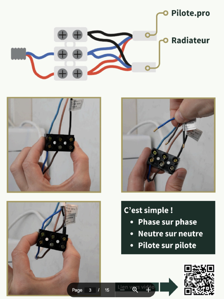 Raccordements électrique HEATZY Schéma install' | PDF