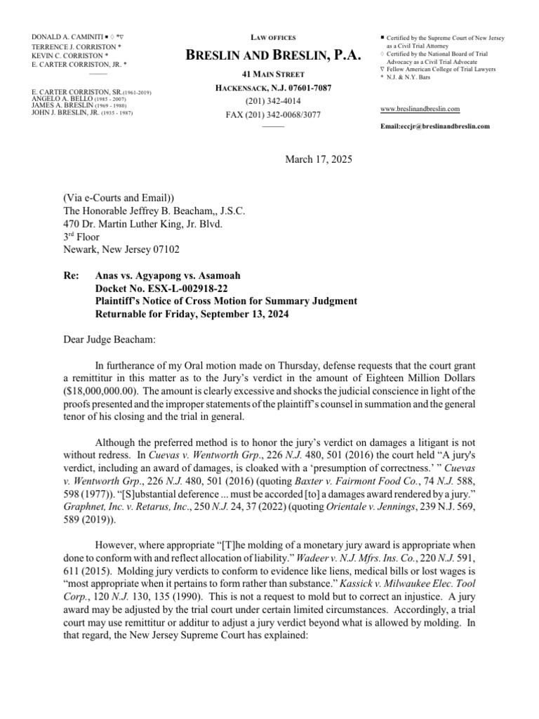 Ken Agyapong's Lawyer Letter To Court | PDF | Damages | Verdict