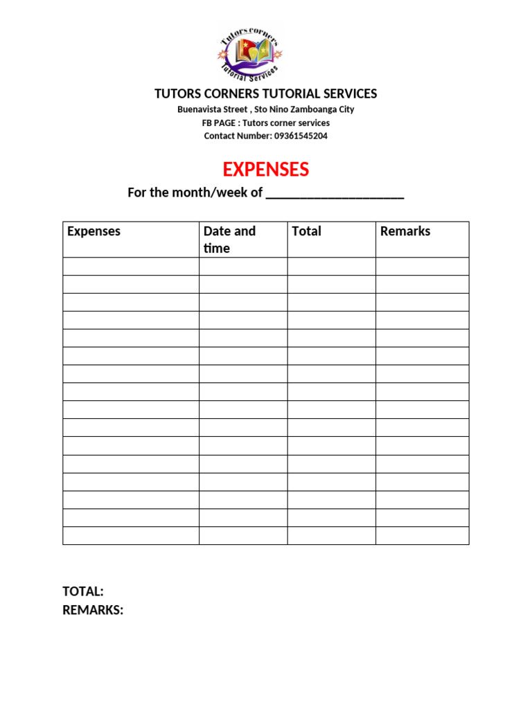 Expenses Form | PDF