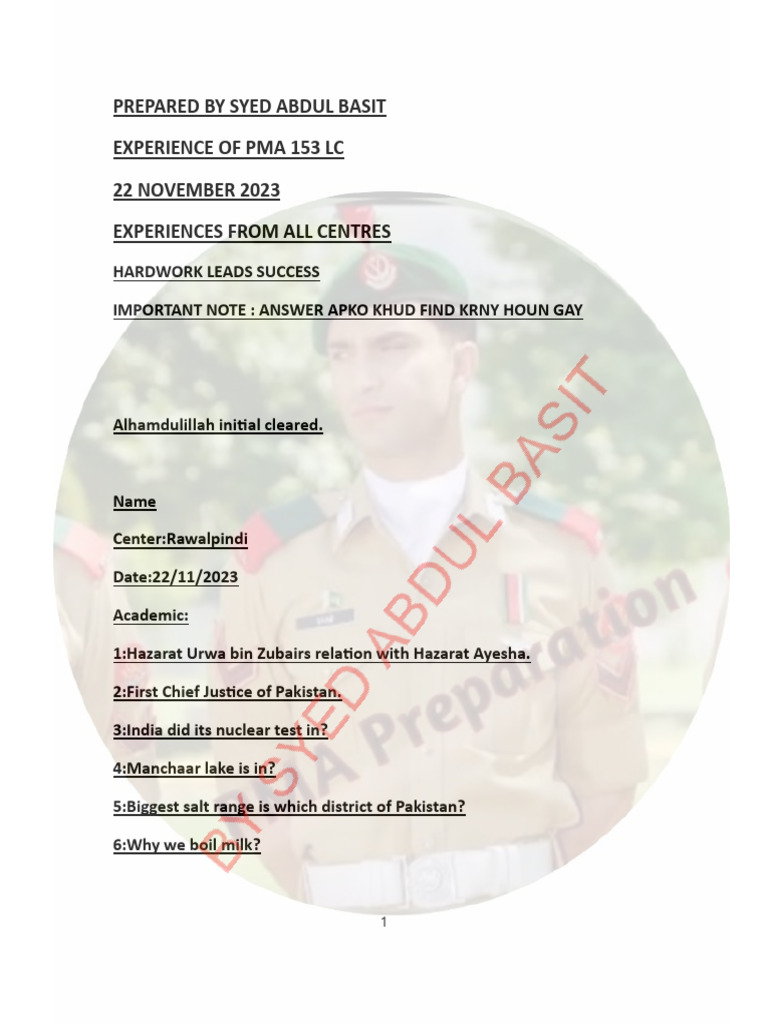 22 Nov Experience by Syed Abdul Basit | PDF | Pakistan