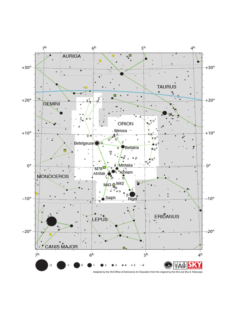 Orion Constellation Map - en | PDF