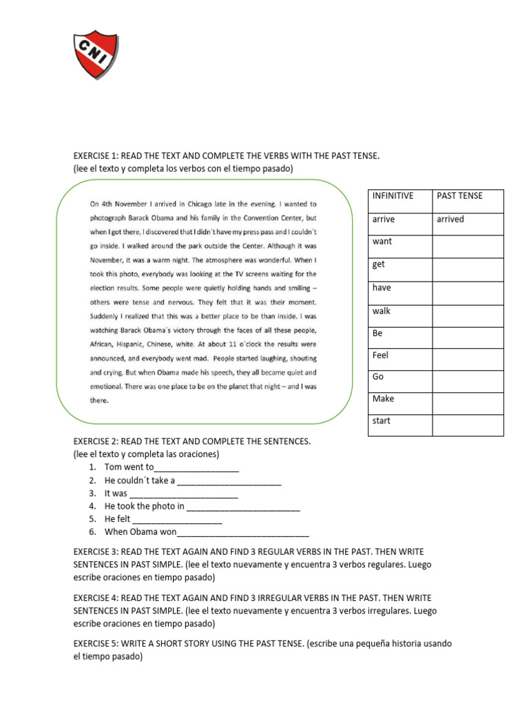 Ficha N°02 - Inglés 4° | PDF