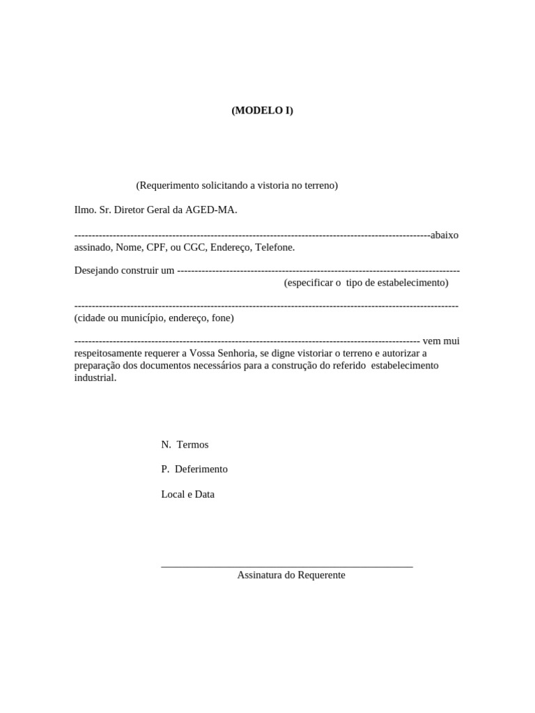 MODELO 1 Req. Terreno | PDF