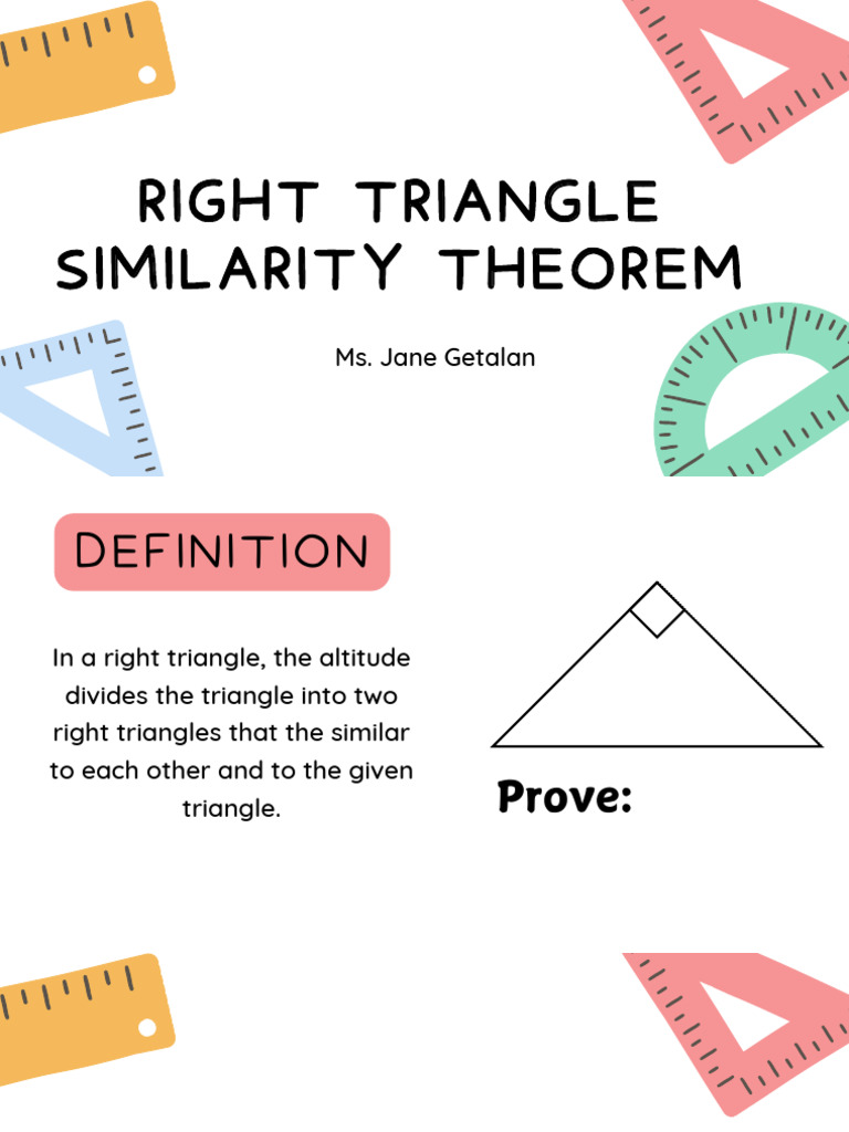 Pythagorean and Right Triangle Similarity | PDF