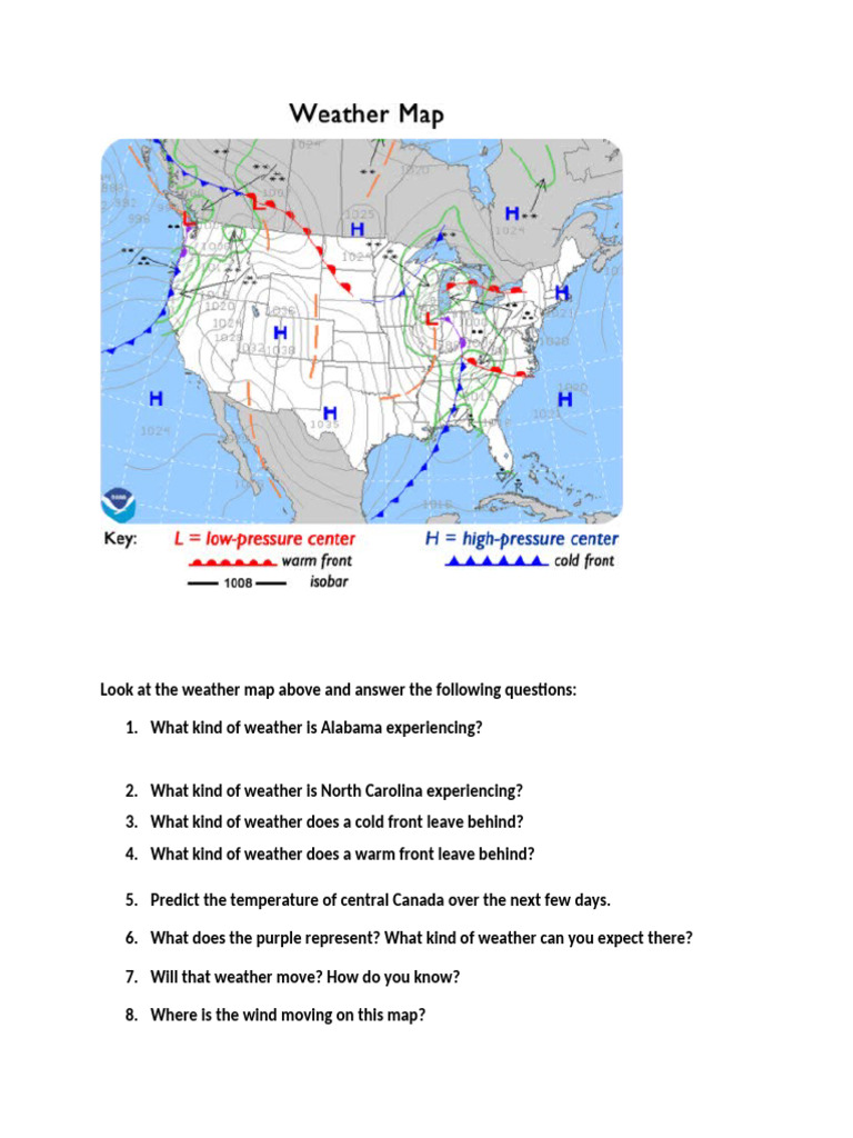 Reading A Weather Map | PDF