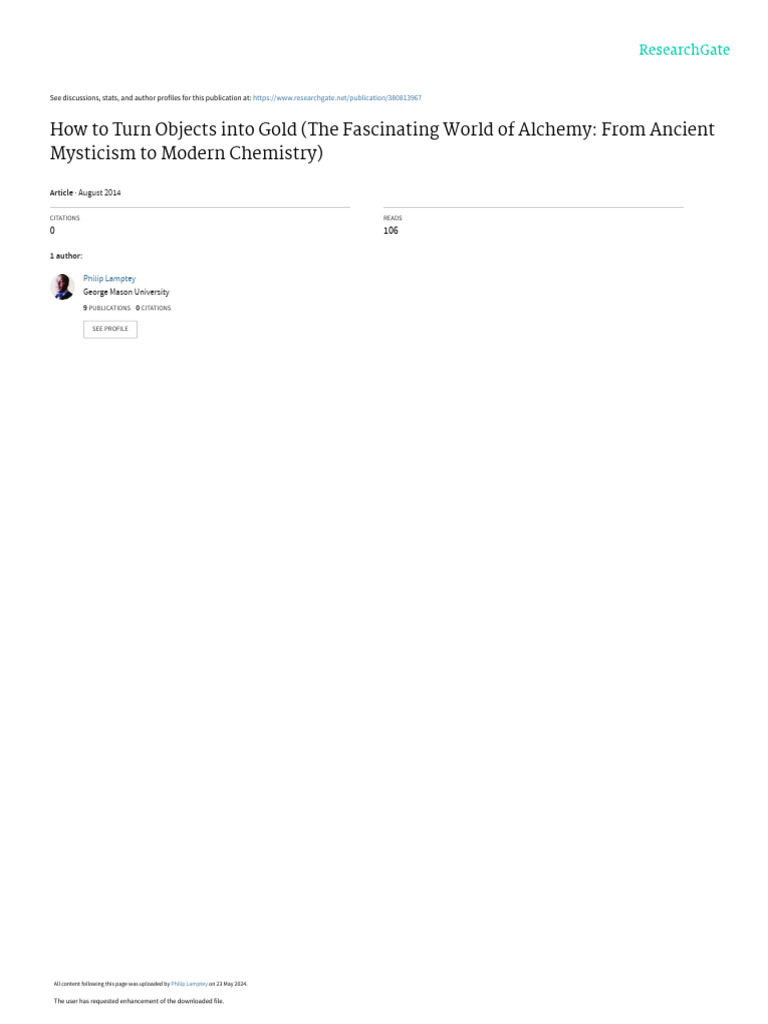 How To Turn Objects Into Gold (The Fascinating World of Alchemy: From ...