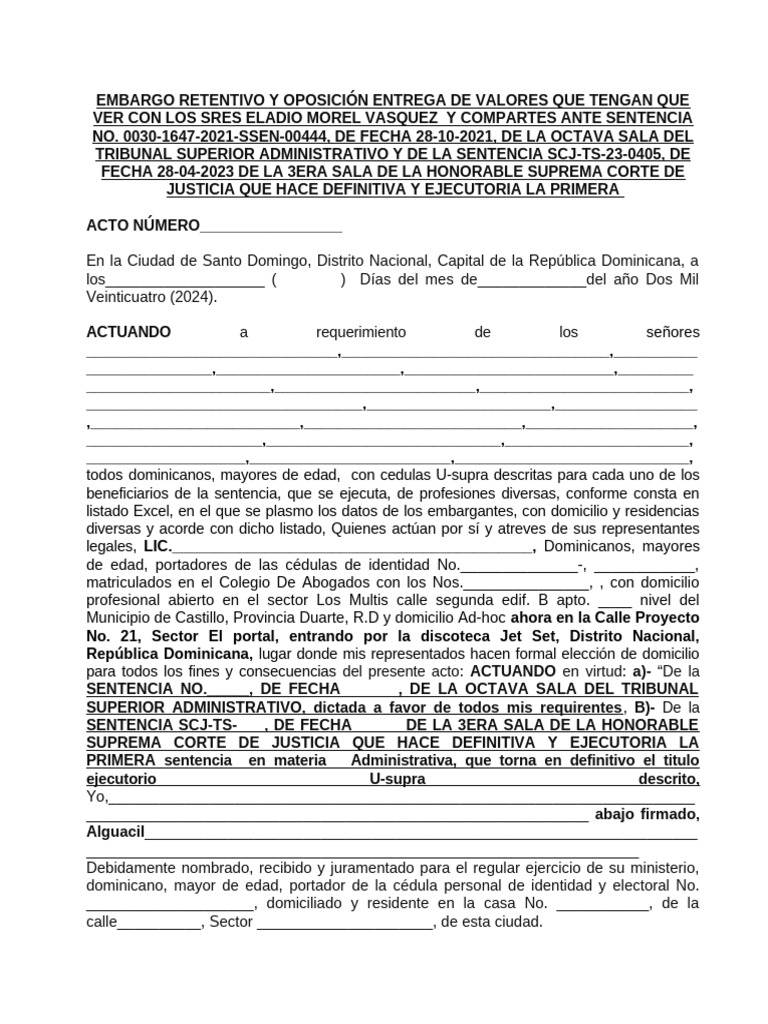 EMBARGO - RETENTIVO - para Clases | PDF | República Dominicana | Bancos