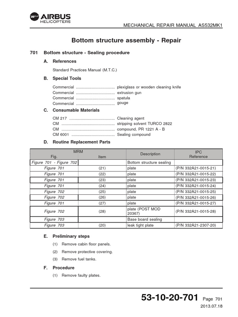 Bottom Structure Assembly - Repair | PDF | Industrial Processes | Materials