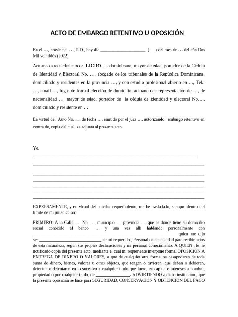 Embargo Retentivo | PDF | Justicia | Crimen y violencia