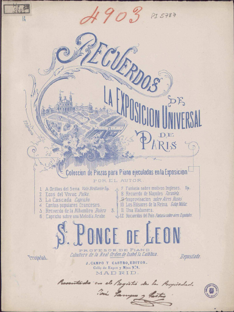 (Free Scores - Com) Ponce Lea Severo Improvisacia Sobre Aires Rusos ...