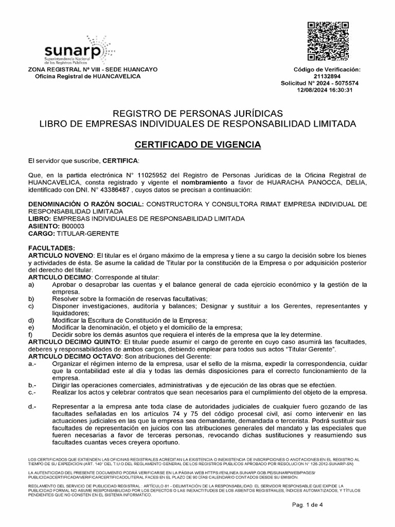 VIGENCIA PODER RITMA SET 2024 | PDF