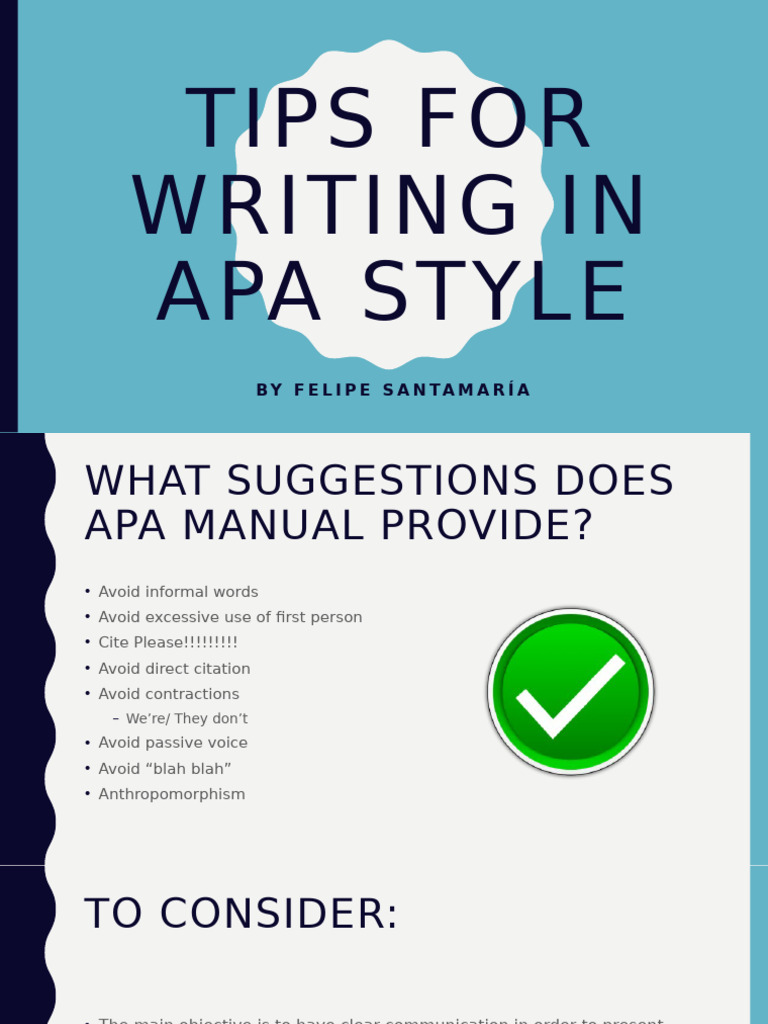 Tips Para Escritura Con Estilo Apa | PDF