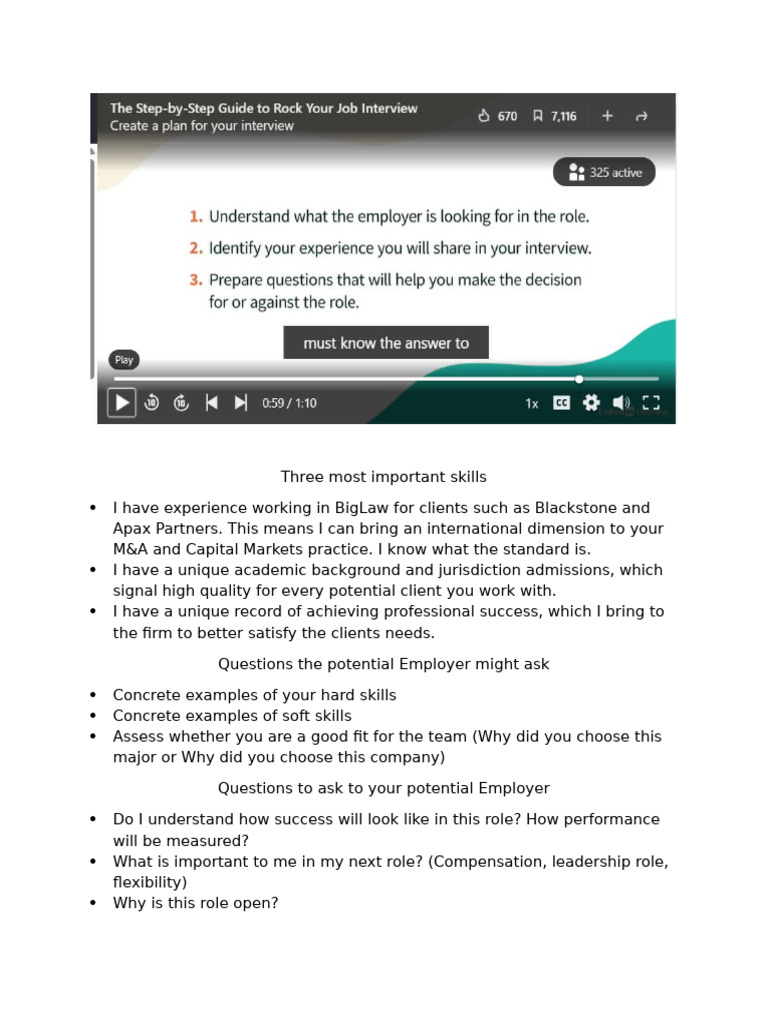 Interview Tips | PDF