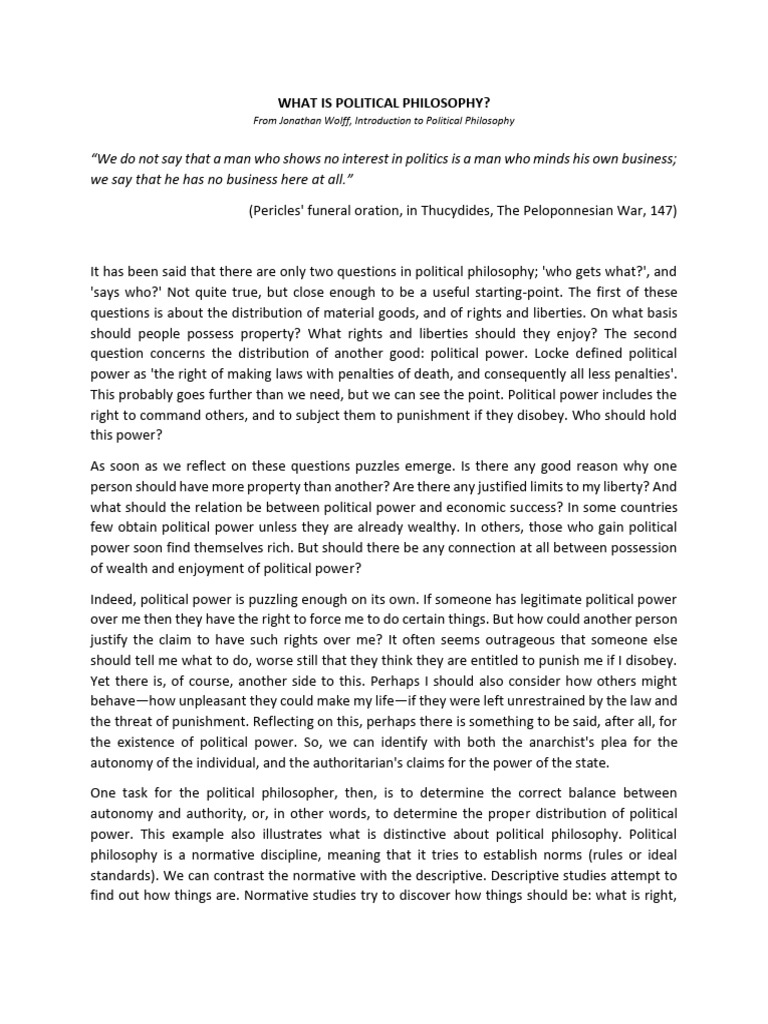 Understanding Political Philosophy Basics | PDF | Reason | Political ...